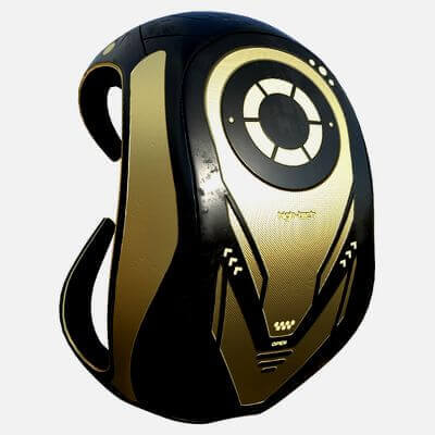 Sci-Fi Backpack Model G 03 - Black and Gold by gsommer