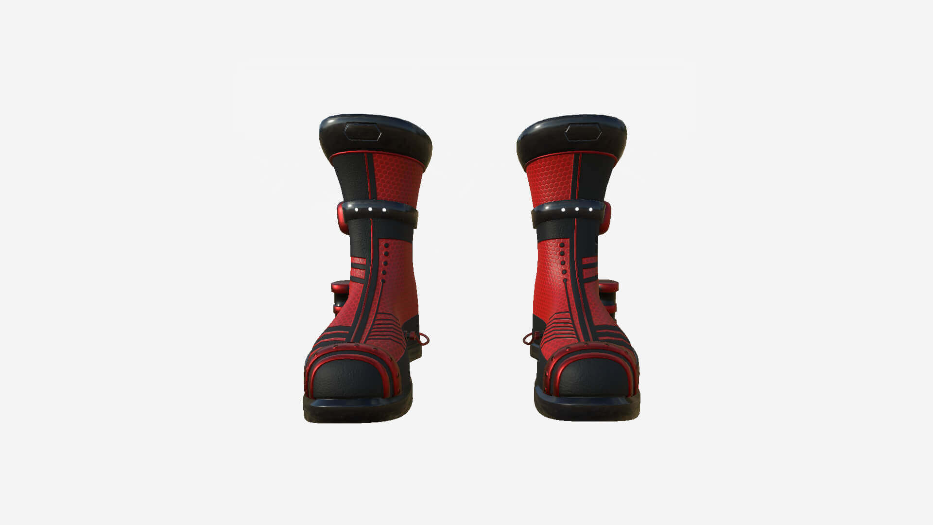 Sci-Fi Boot Model A 02 - Red and Black by gsommer