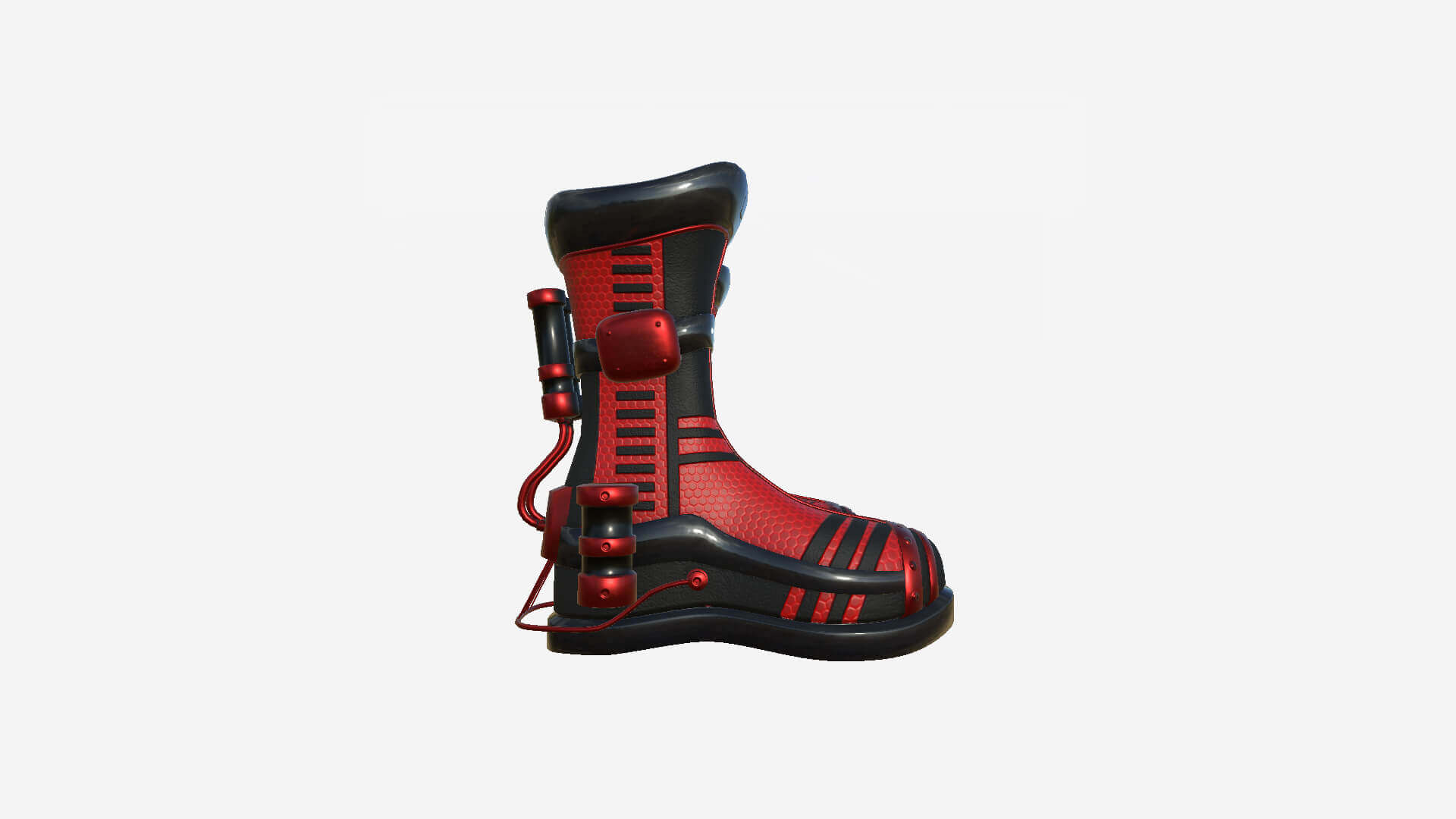 Sci-Fi Boot Model A 02 - Red and Black by gsommer