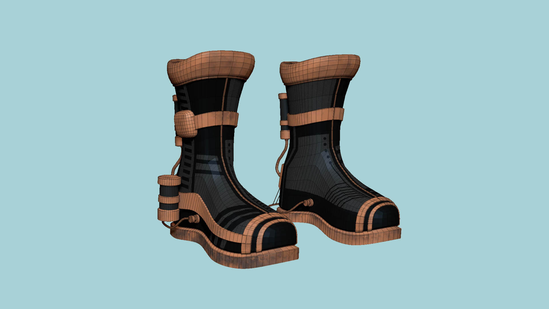 Sci-Fi Boot Model A 05 - Copper by gsommer