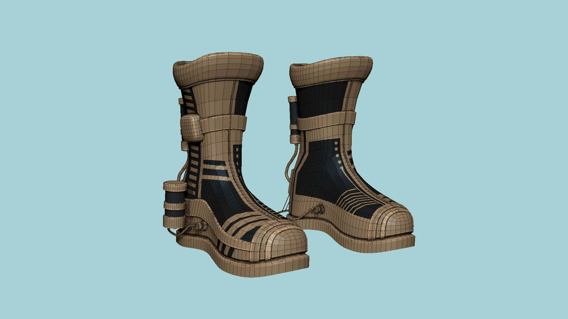 Sci-Fi Boot Model A 06 - Bronze by gsommer