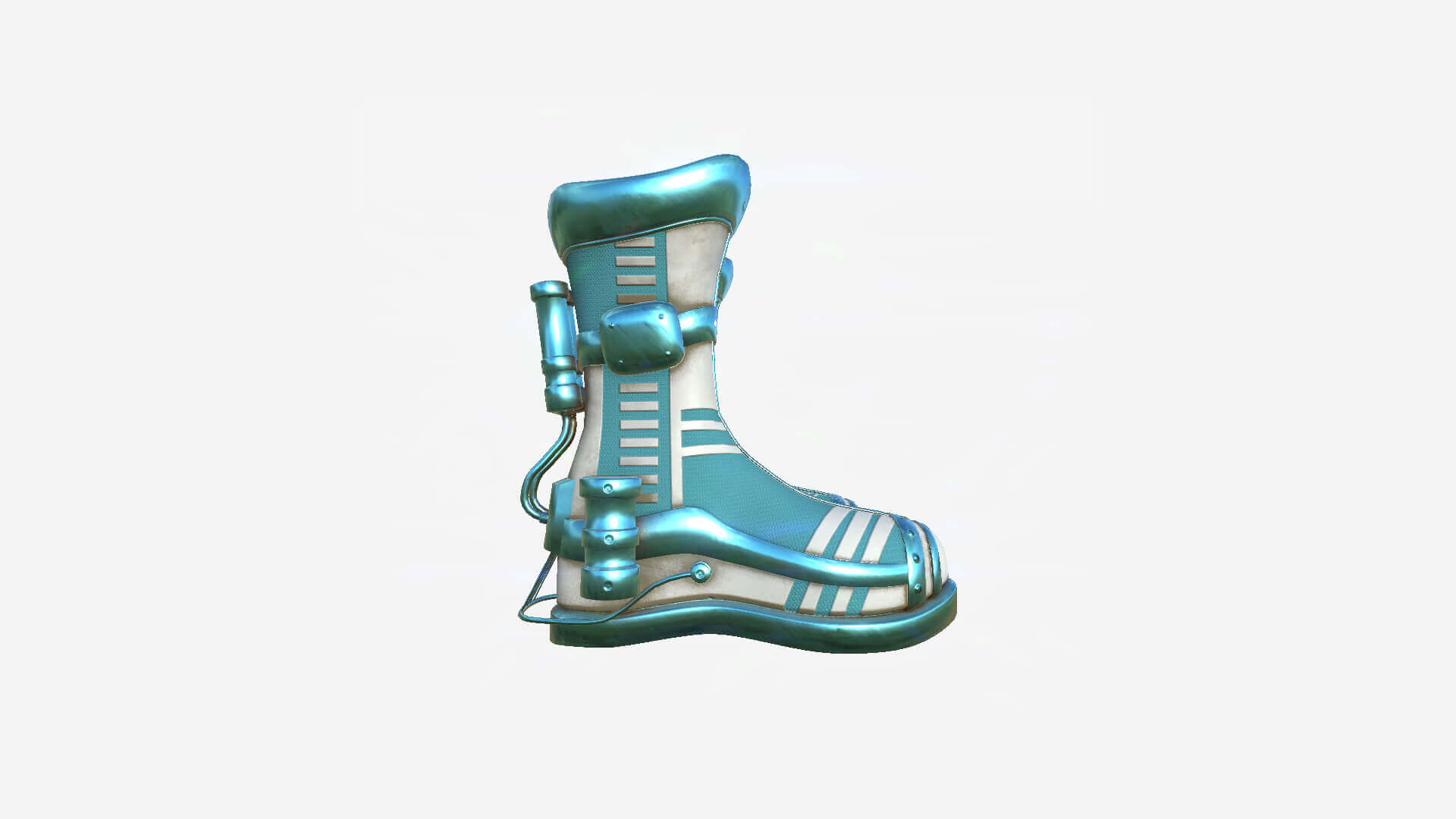 Sci-Fi Boot Model A 07 - White and Blue by gsommer