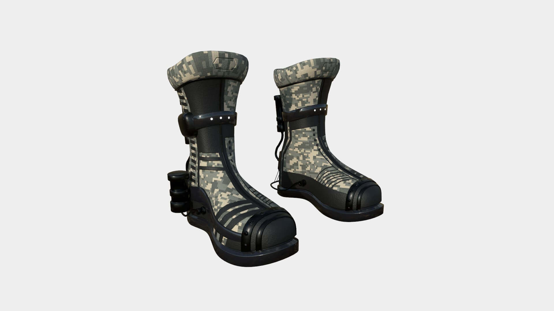 Sci-Fi Boot Model A 10 - Digital Camouflage by gsommer