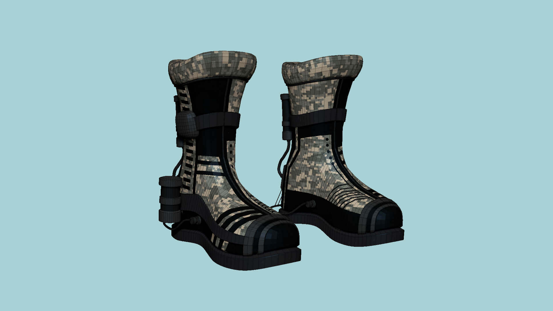 Sci-Fi Boot Model A 10 - Digital Camouflage by gsommer
