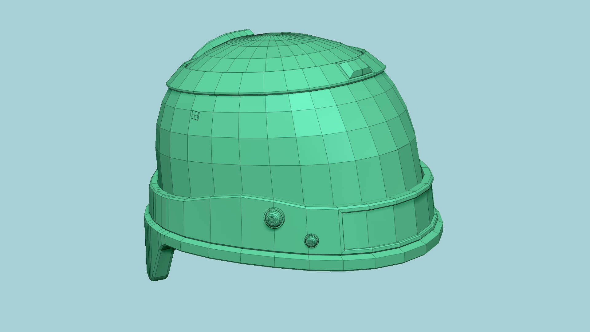 Sci-Fi Brain Helmet 04 - White and Gold 3D Model by gsommer