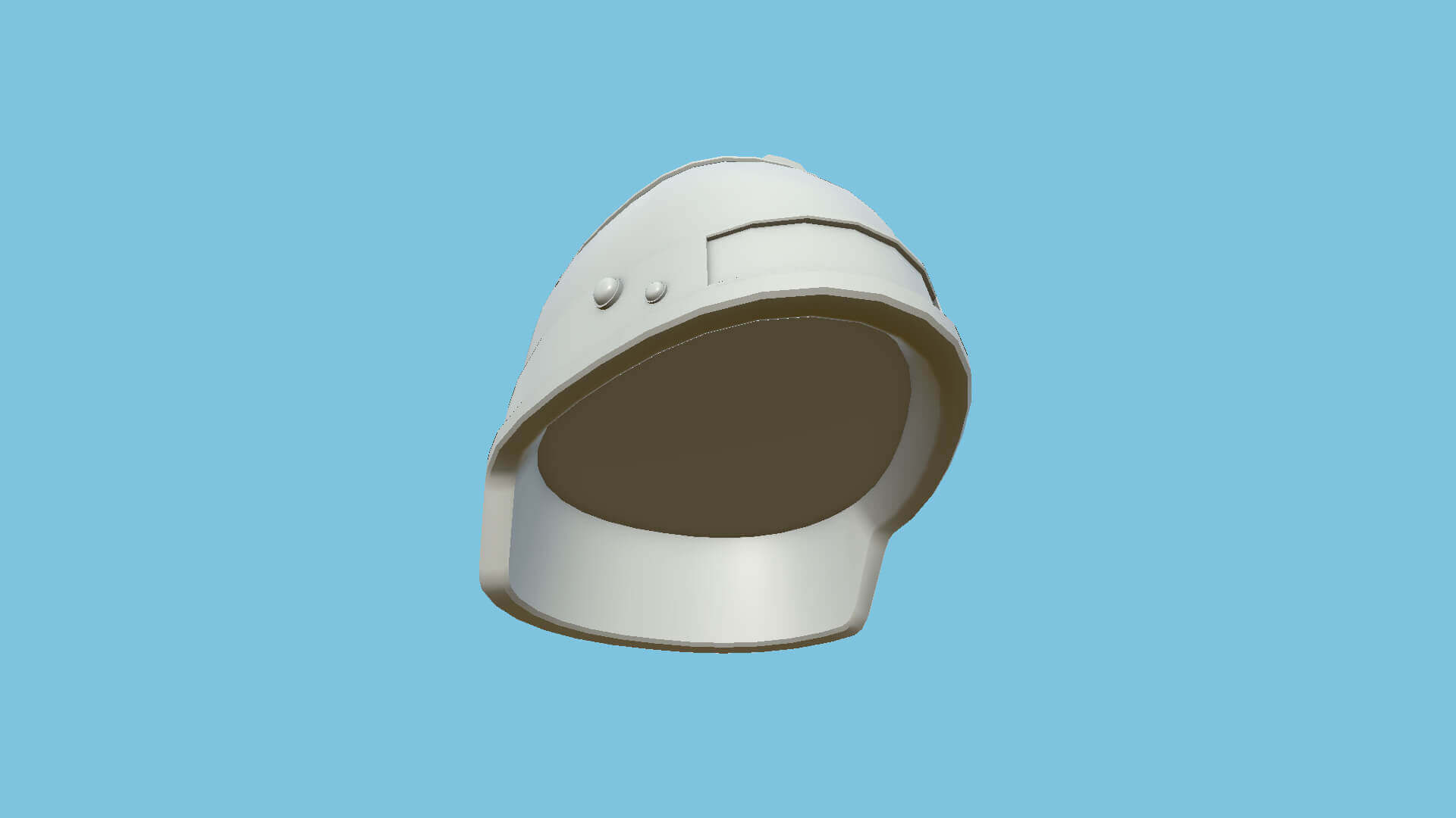 Sci-Fi Brain Helmet 04 - White and Gold 3D Model by gsommer