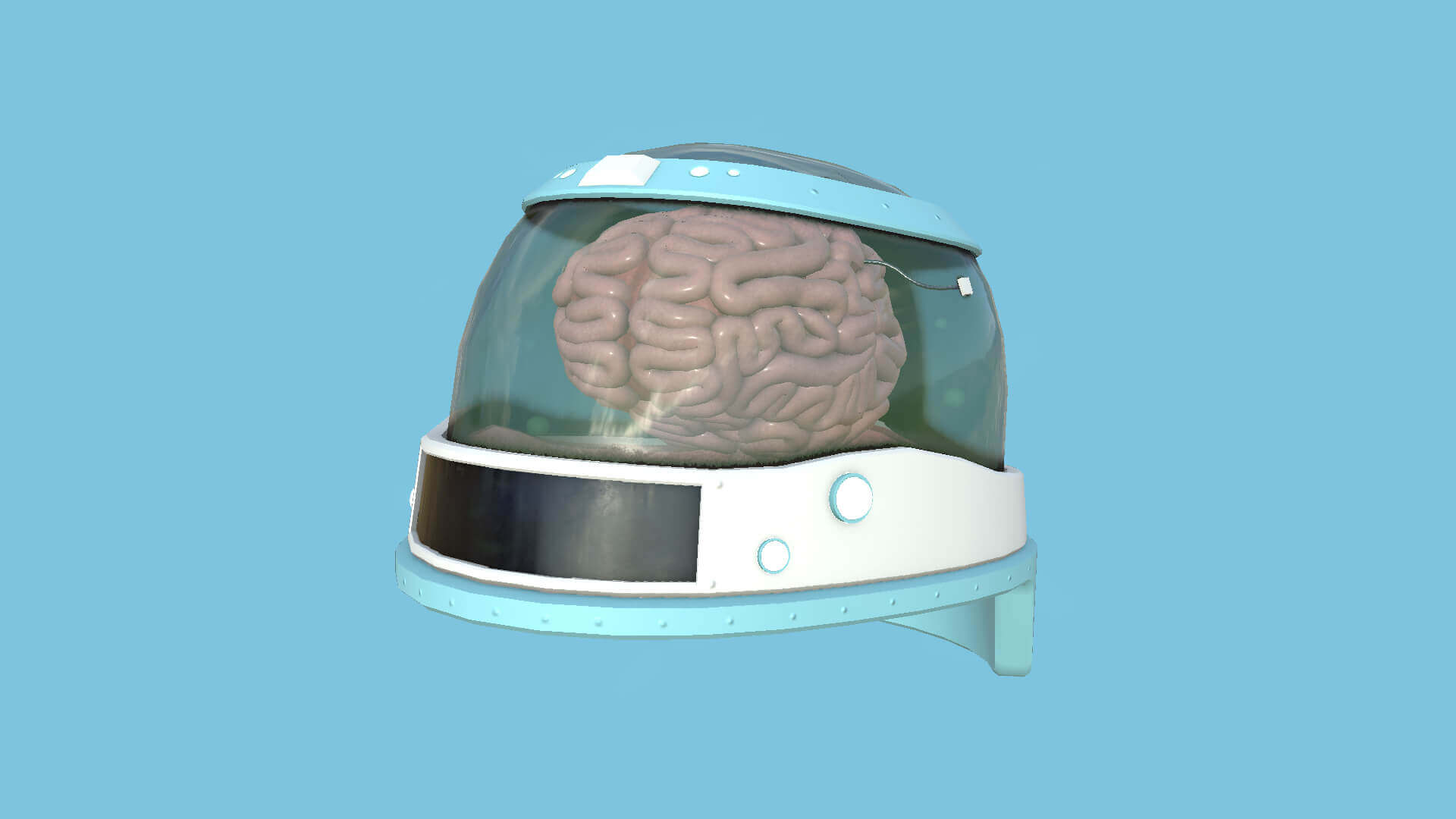 Sci-Fi Brain Helmet 08 - Faces 3D Model by gsommer