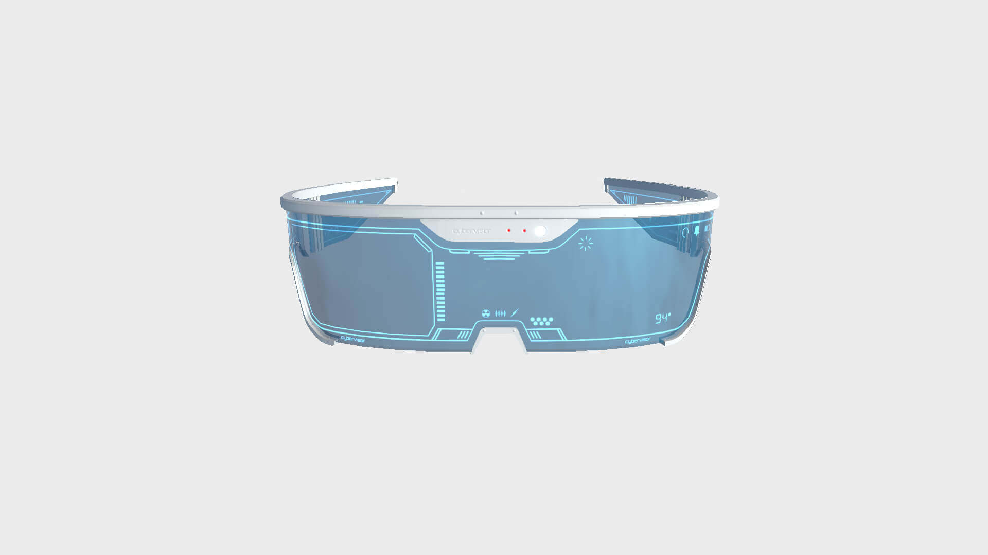 Sci-Fi Glasses Visor Model A 04 - White and Blue by gsommer