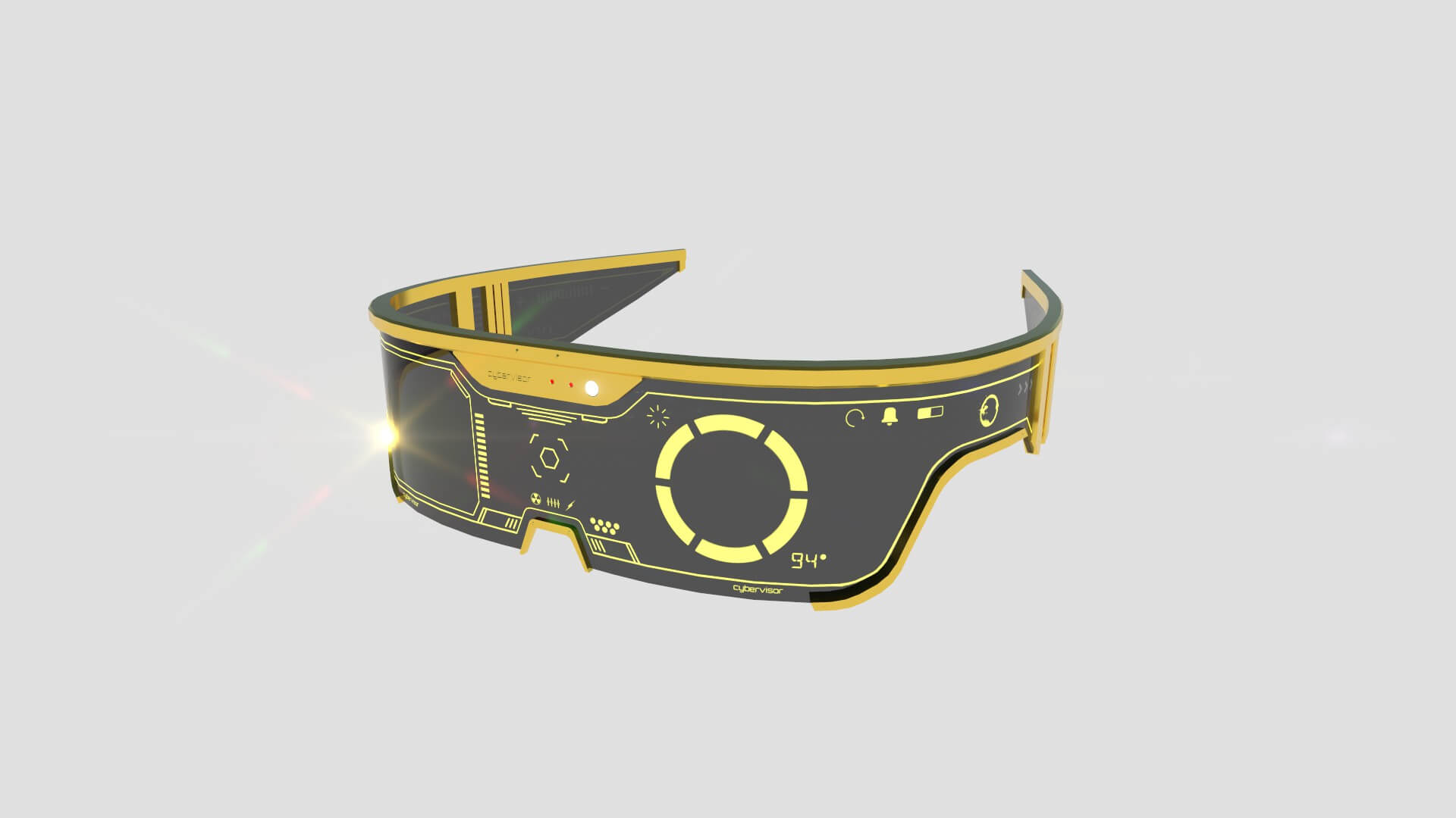 Sci-Fi Glasses Visor Model A 07 - Yellow by gsommer