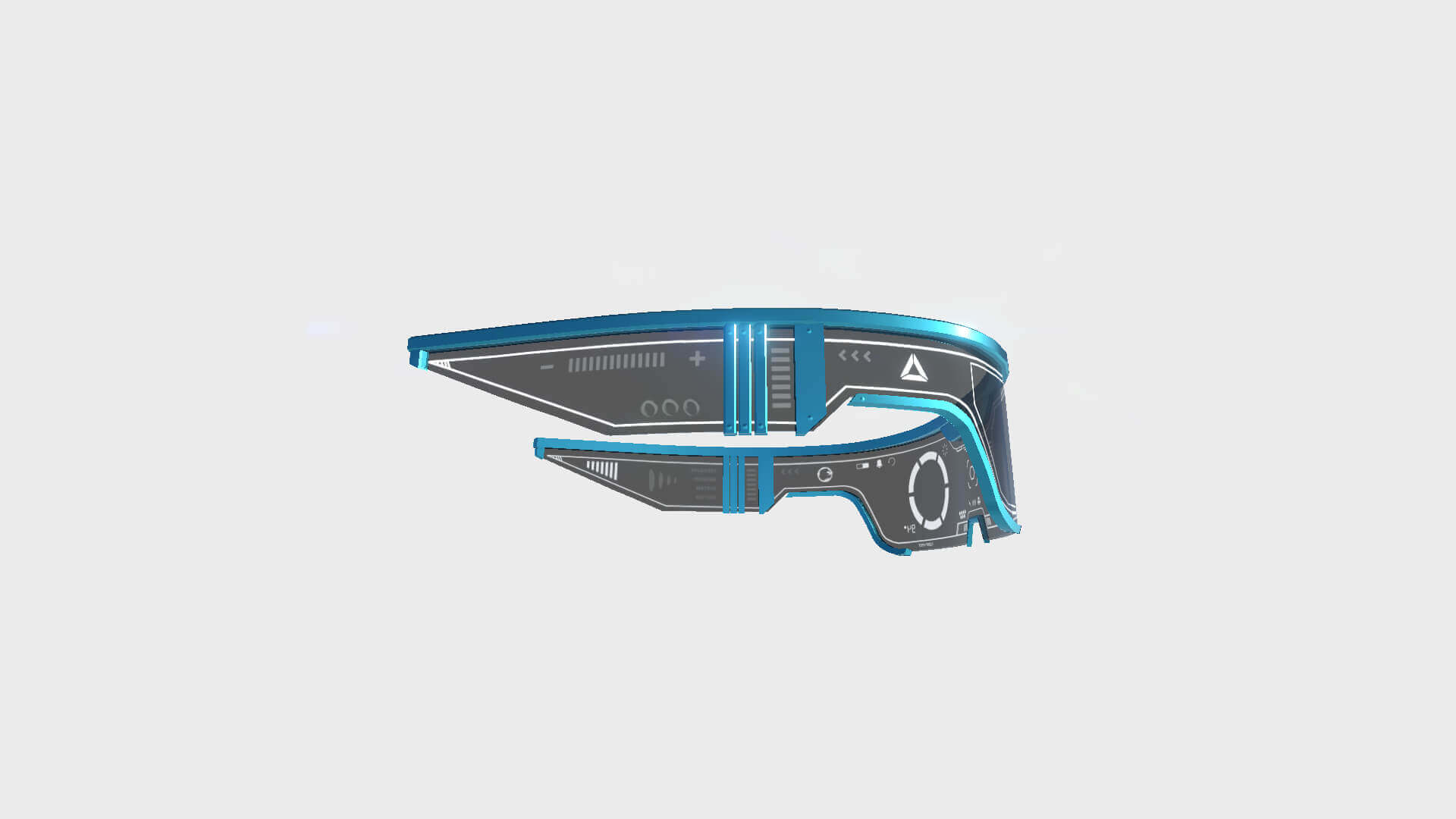 Sci-Fi Glasses Visor Model A 08 - Light Blue by gsommer