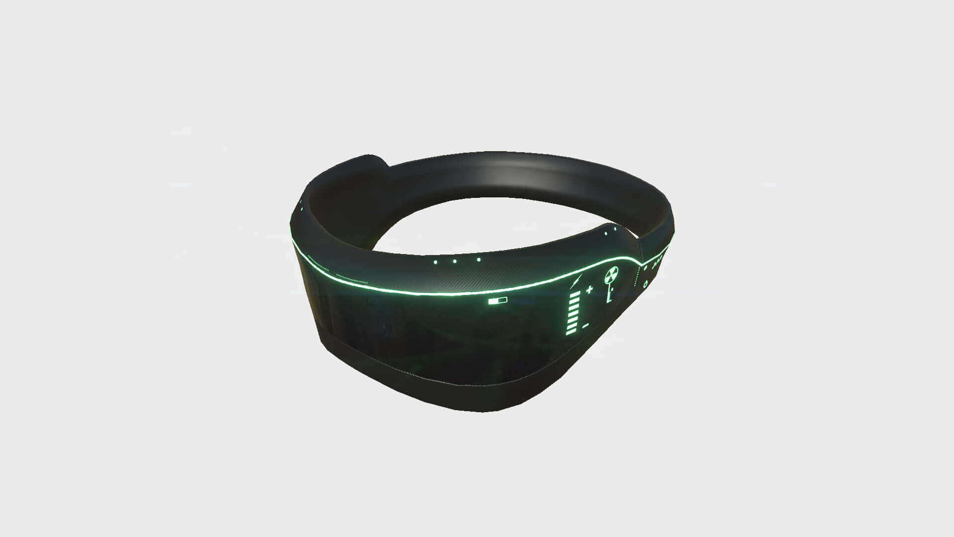 Sci-Fi Glasses Visor Model B 01 - Black and Green by gsommer
