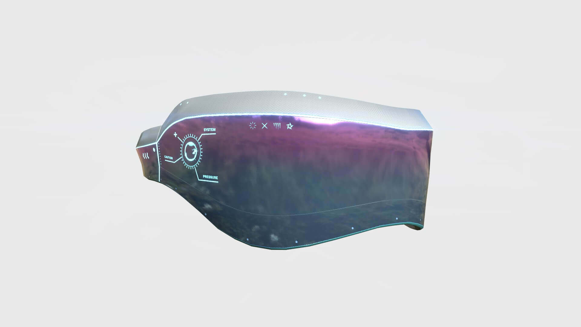 Sci-Fi Glasses Visor Model B 02 - White Colored - 3D Model by gsommer