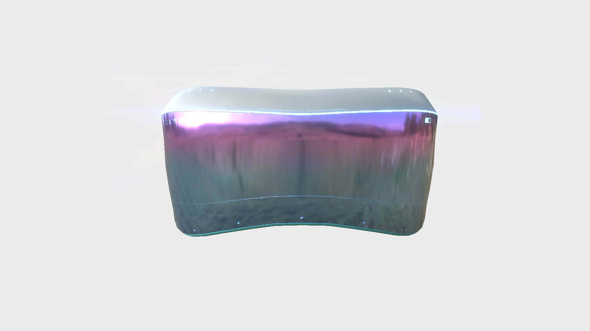 Sci-Fi Glasses Visor Model B 02 - White Colored - 3D Model by gsommer