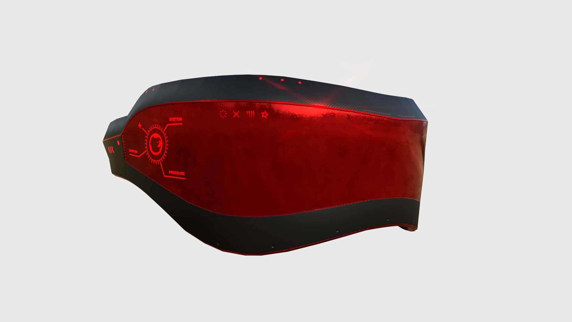 Sci-Fi Glasses Visor Model B 05 - Black and Red by gsommer