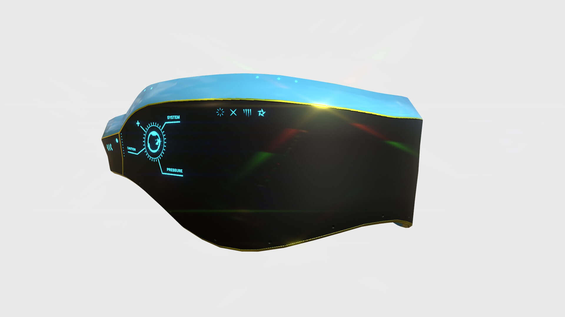 Sci-Fi Glasses Visor Model B 08 - Blue and Black by gsommer