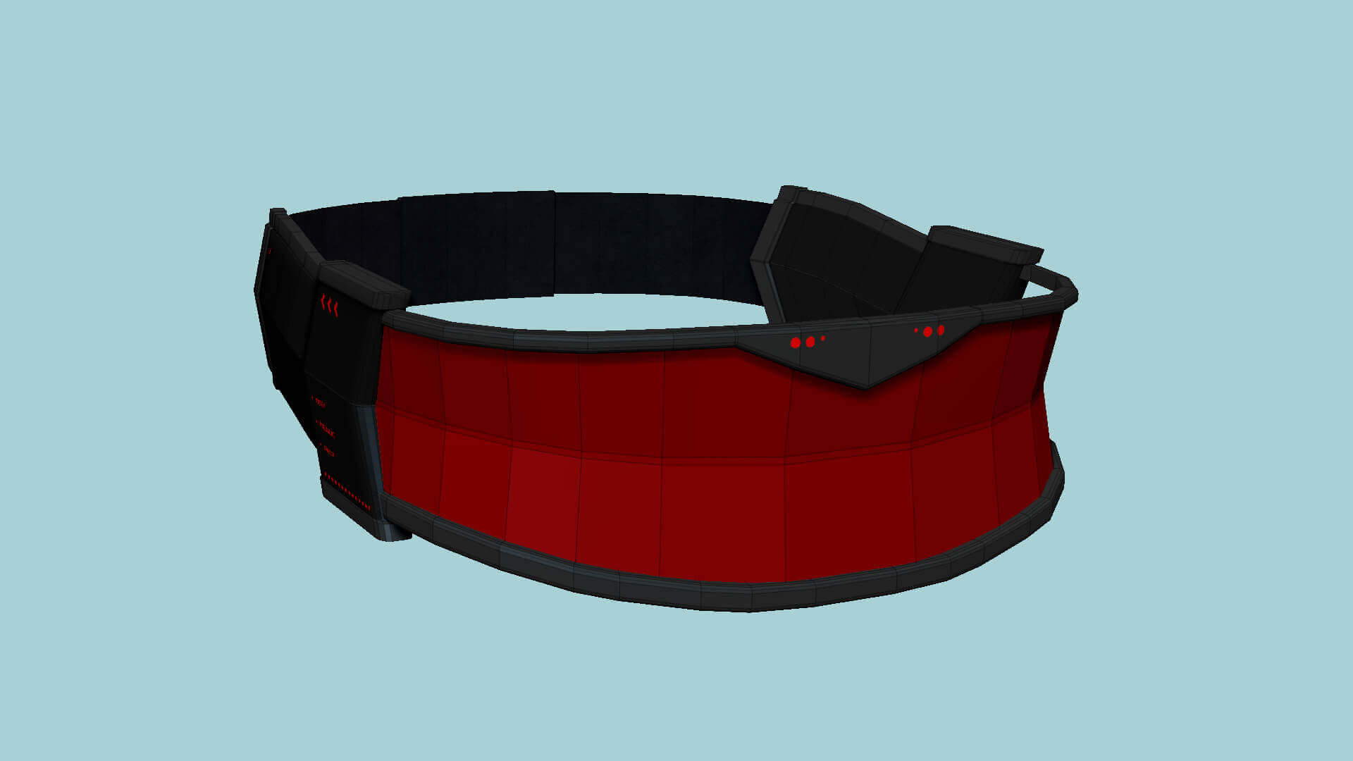 Sci-Fi Glasses Visor Model C 02 - Black and Red by gsommer