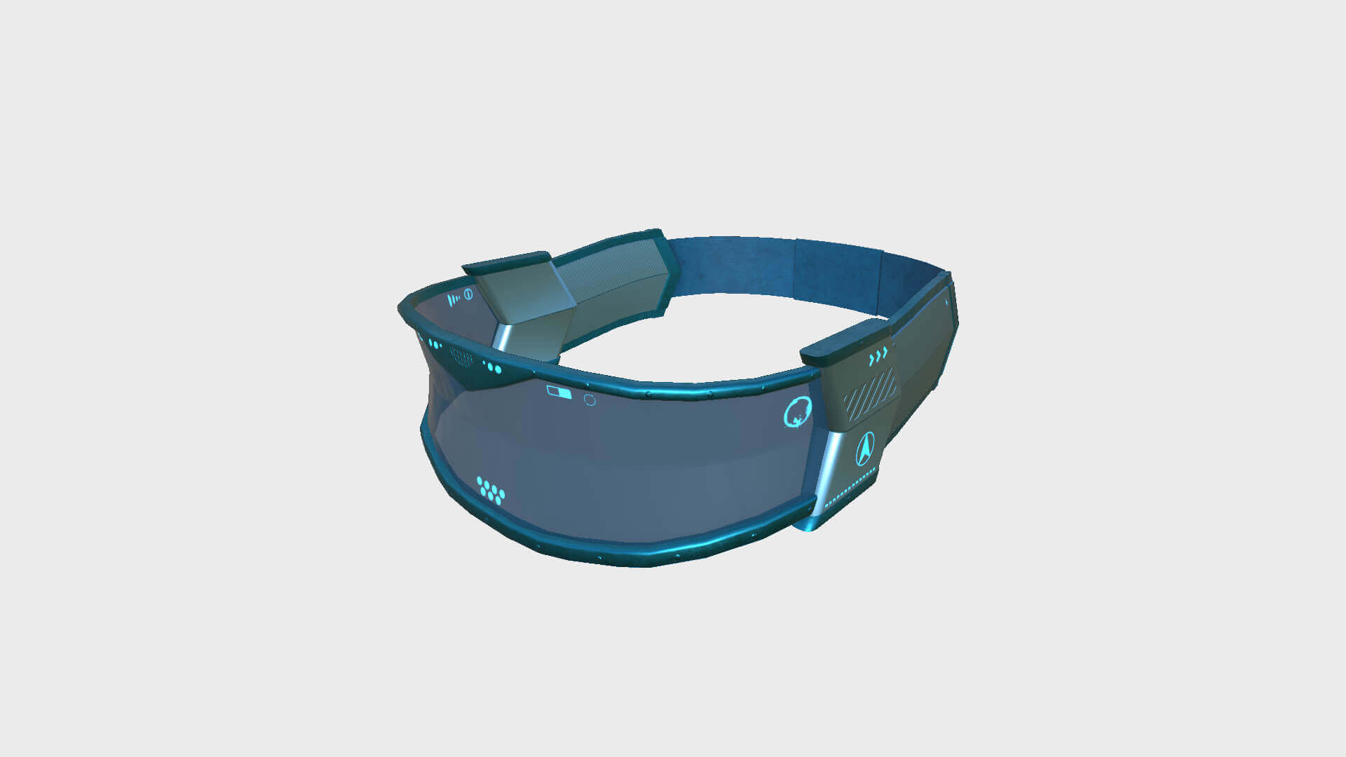 Sci-Fi Glasses Visor Model C 04 - Blue by gsommer