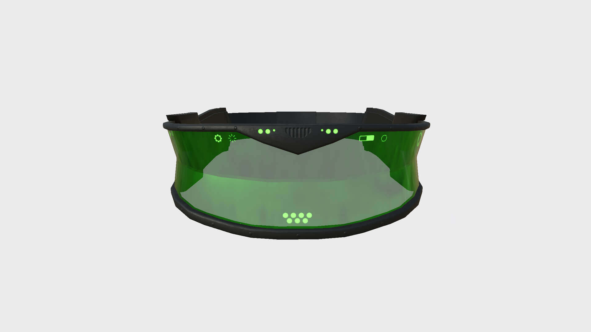 Sci-Fi Glasses Visor Model C 08 - Black and Green by gsommer