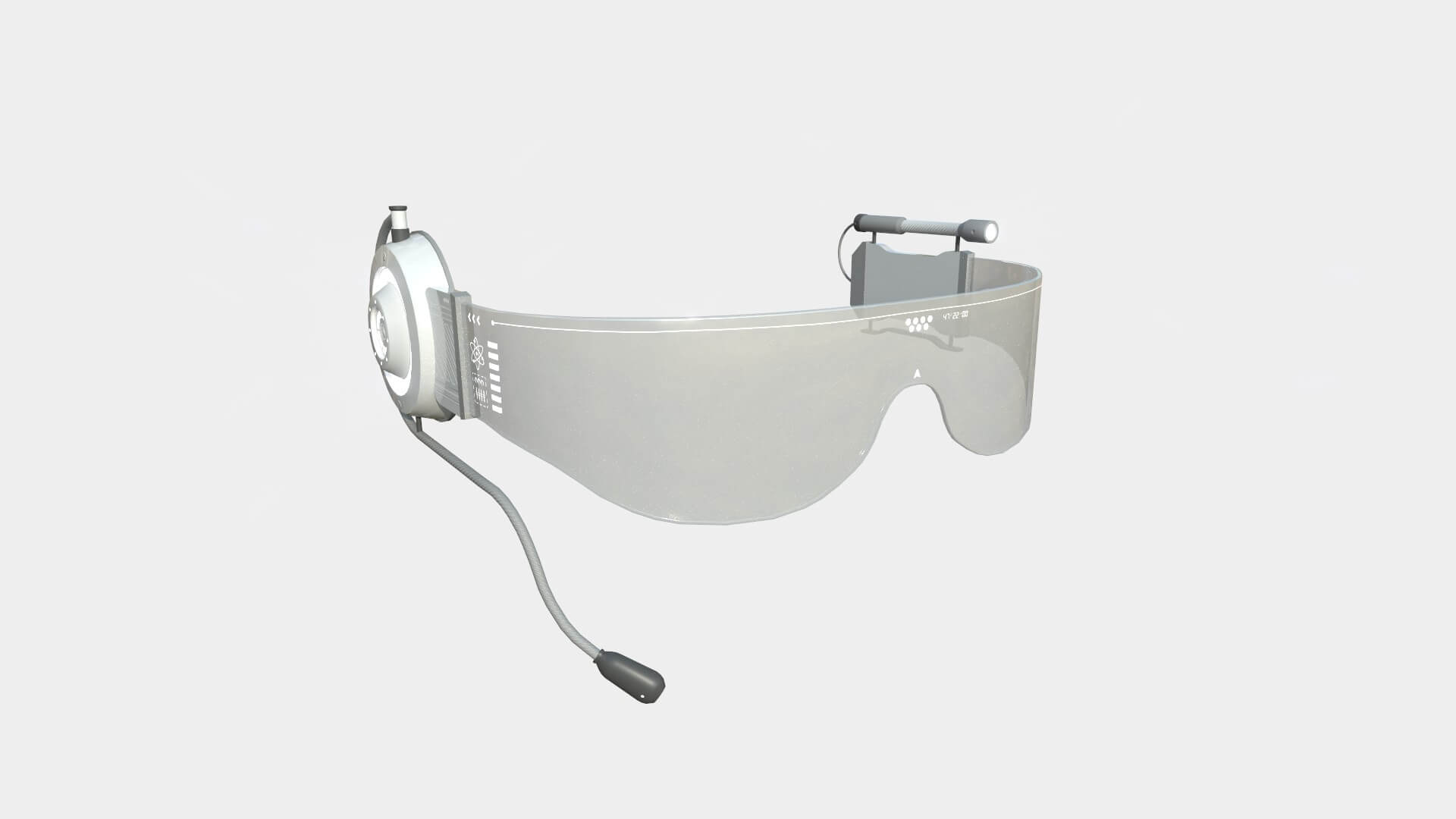 Sci-Fi Glasses Visor Model D 05 - Full White by gsommer