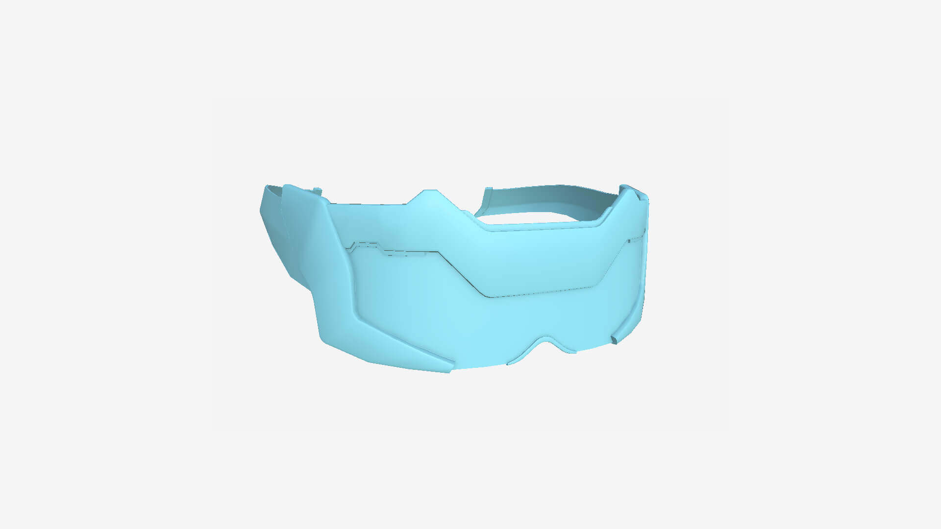 Sci-Fi Glasses Visor Model F 02 - Black and Blue by gsommer