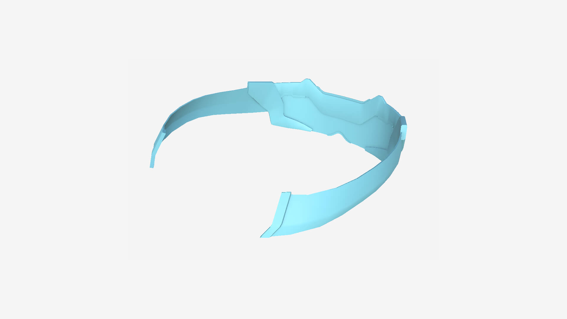 Sci-Fi Glasses Visor Model F 02 - Black and Blue by gsommer