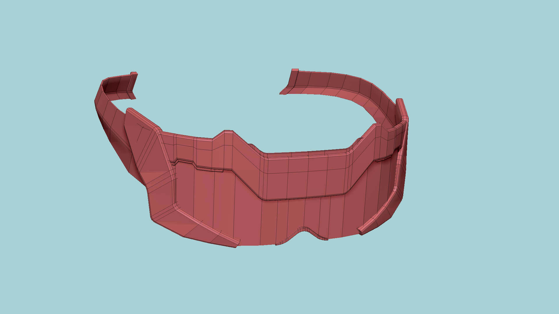 Sci-Fi Glasses Visor Model F 02 - Black and Blue by gsommer