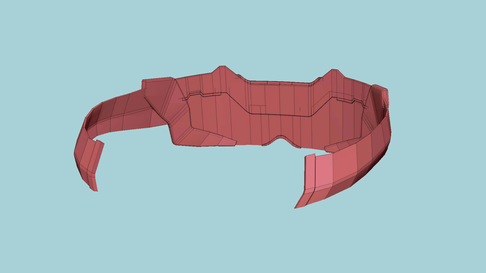 Sci-Fi Glasses Visor Model F 02 - Black and Blue by gsommer