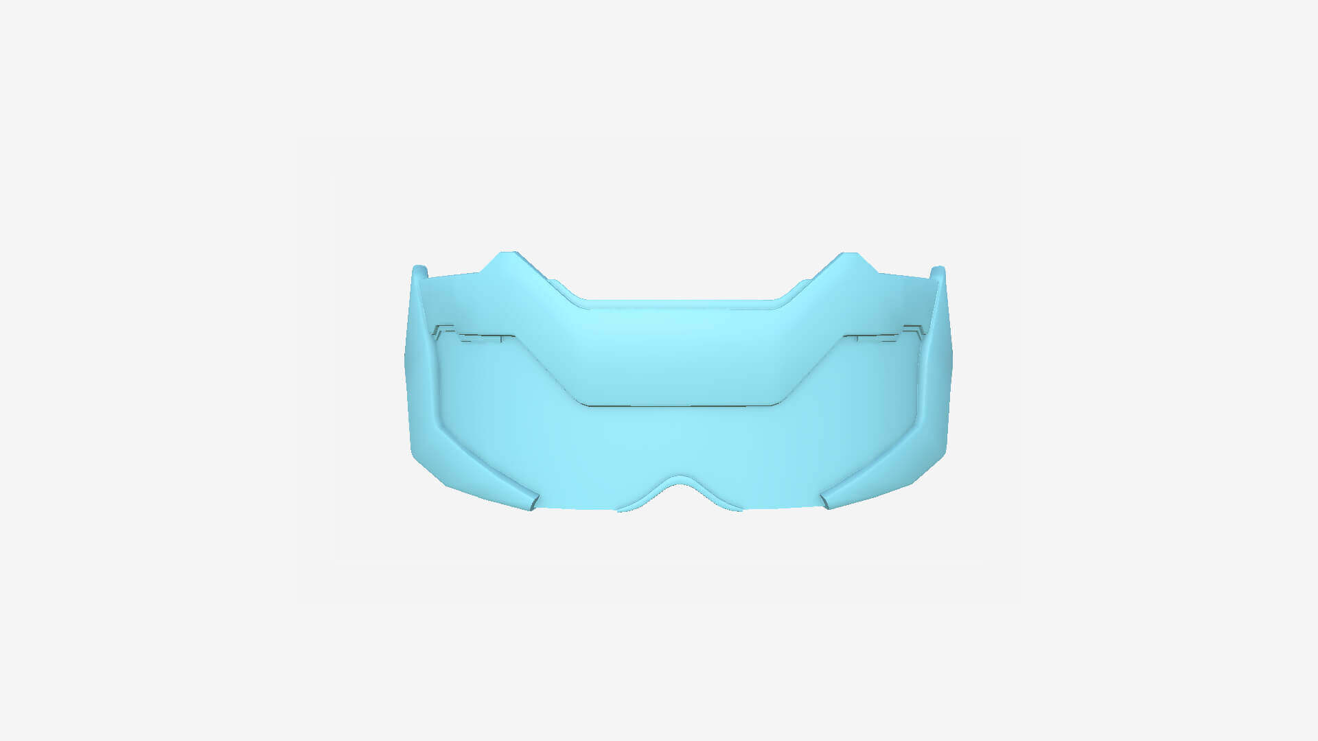 Sci-Fi Glasses Visor Model F 04 - White and Red by gsommer