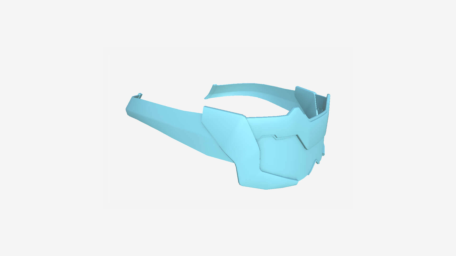 Sci-Fi Glasses Visor Model F 07 - Black Grid by gsommer