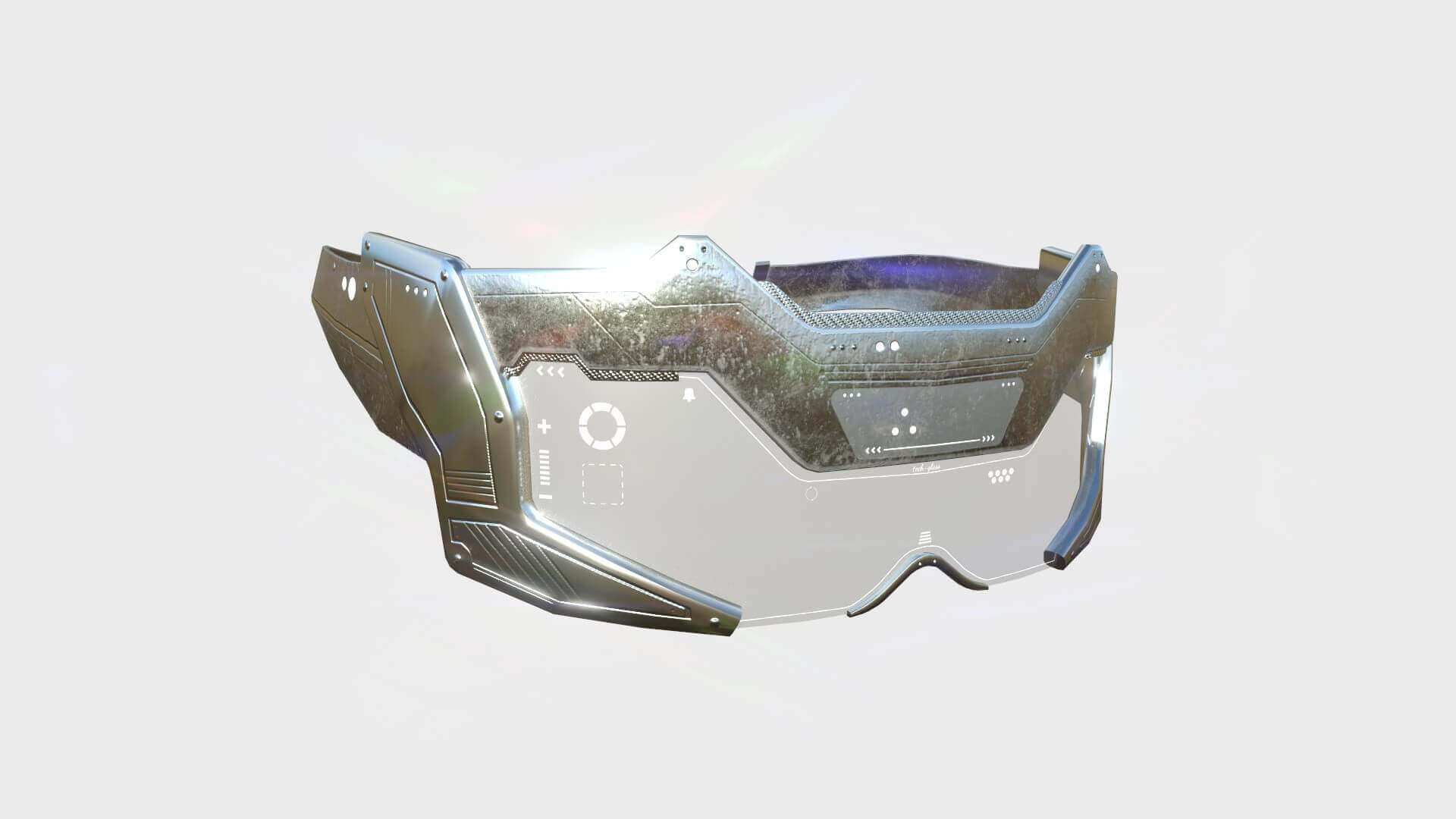 Sci-Fi Glasses Visor Model F 09 - Steel Light by gsommer