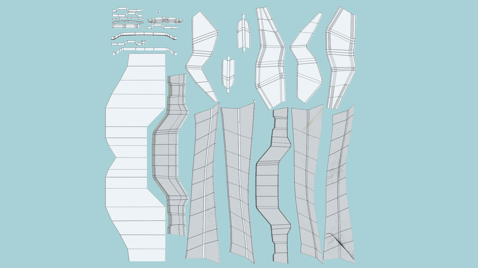 Sci-Fi Glasses Visor Model F 09 - Steel Light by gsommer