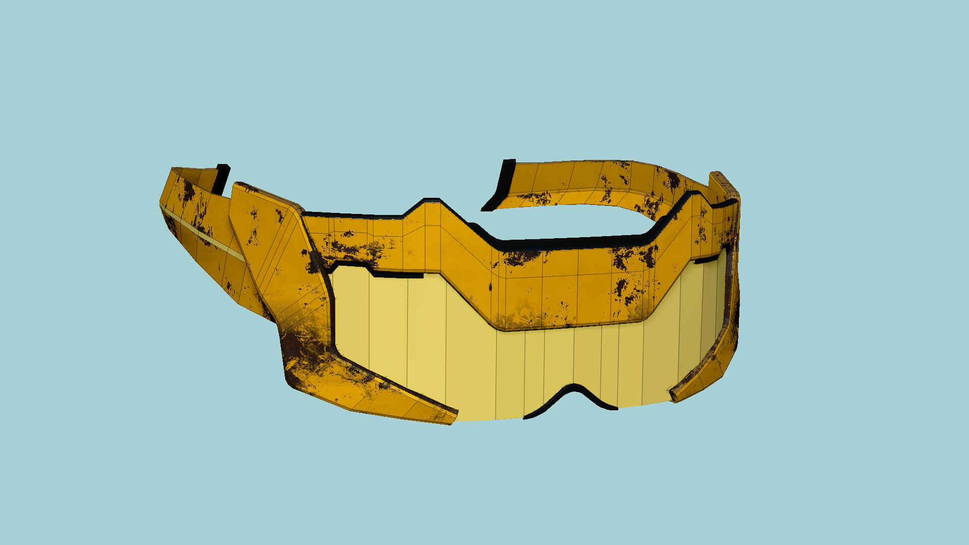 Sci-Fi Glasses Visor Model F 10 - Yellow by gsommer