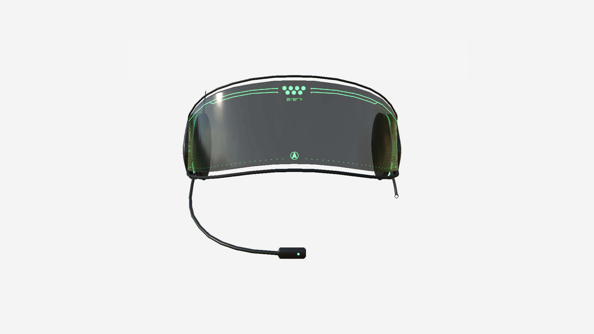 Sci-Fi Glasses Visor Model H 02 - Black and Green by gsommer