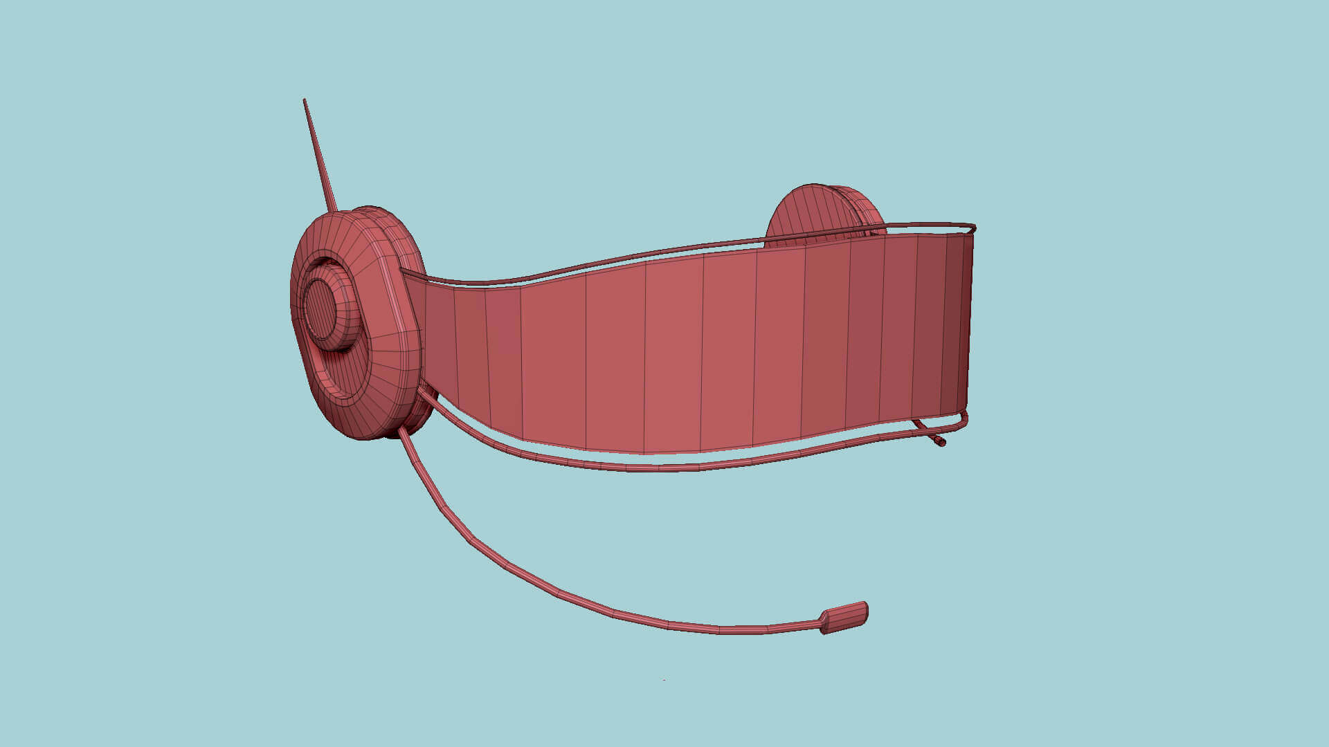 Sci-Fi Glasses Visor Model H 07 - Aluminum - 3D Model by gsommer