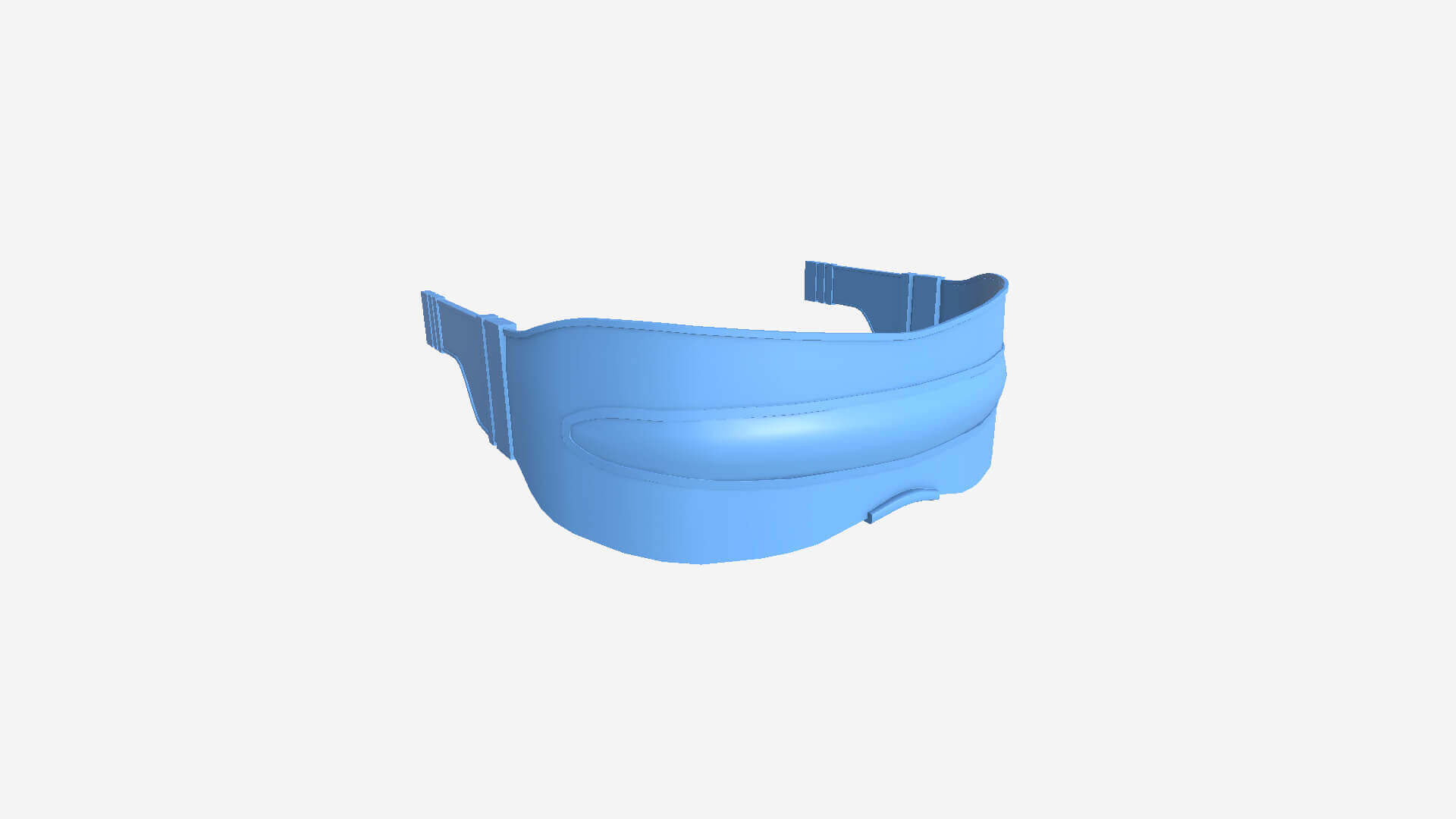 Sci-Fi Glasses Visor Model I 08 - White and Blue Gold by gsommer
