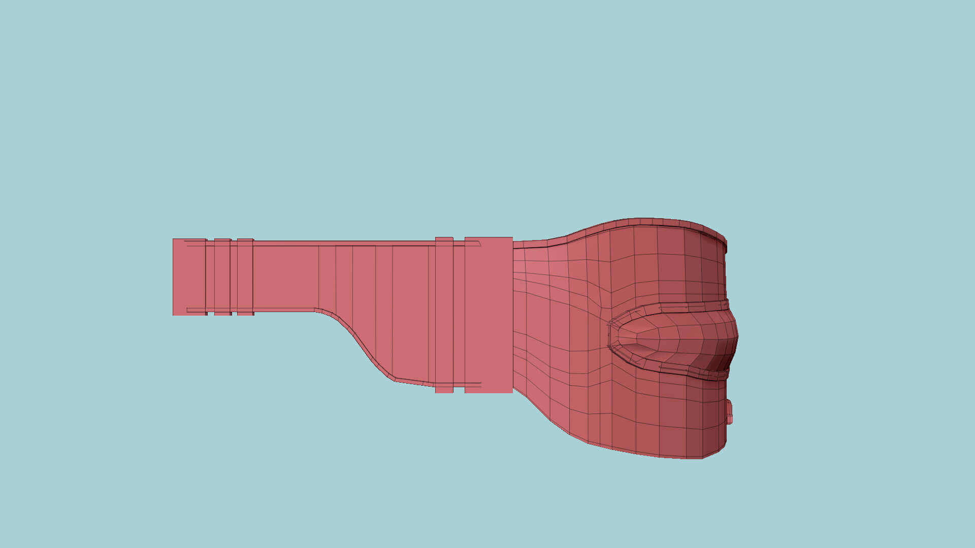 Sci-Fi Glasses Visor Model I 08 - White and Blue Gold by gsommer