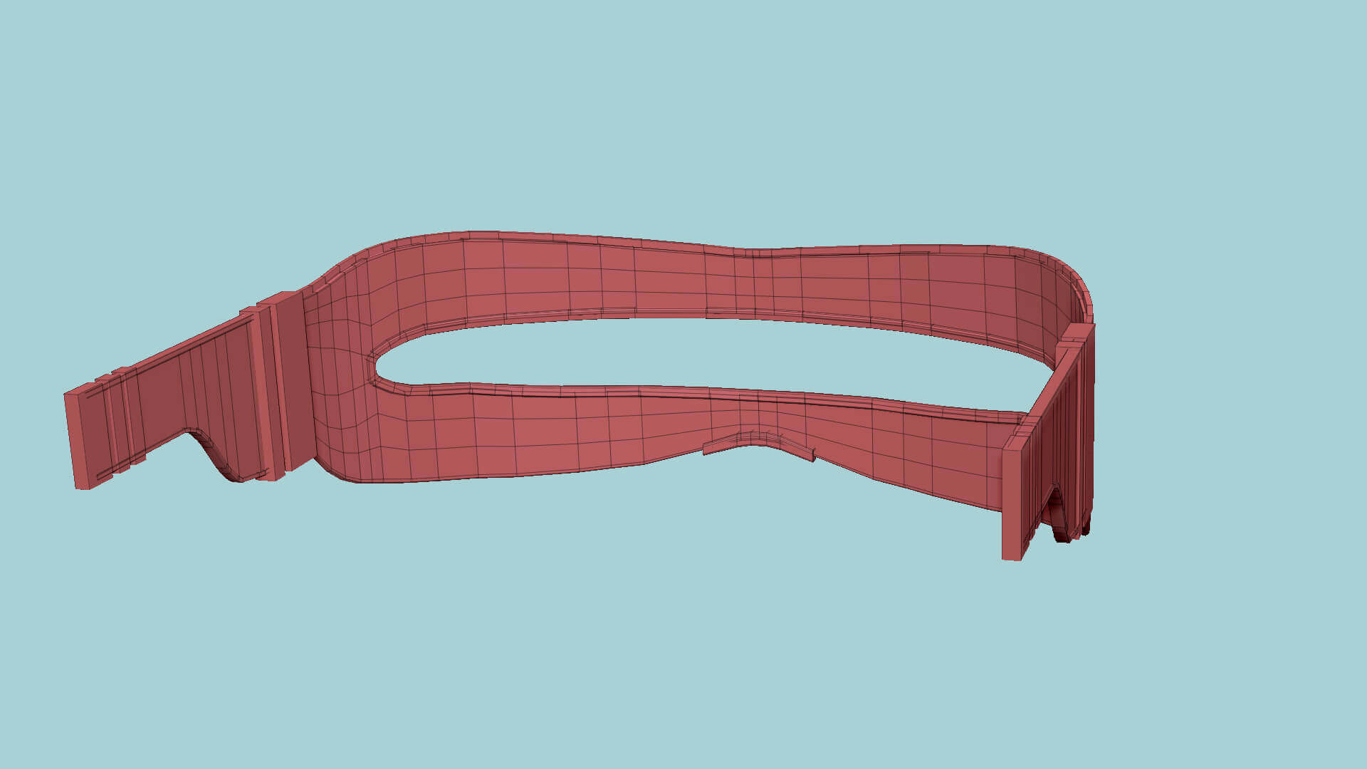 Sci-Fi Glasses Visor Model I 08 - White and Blue Gold by gsommer