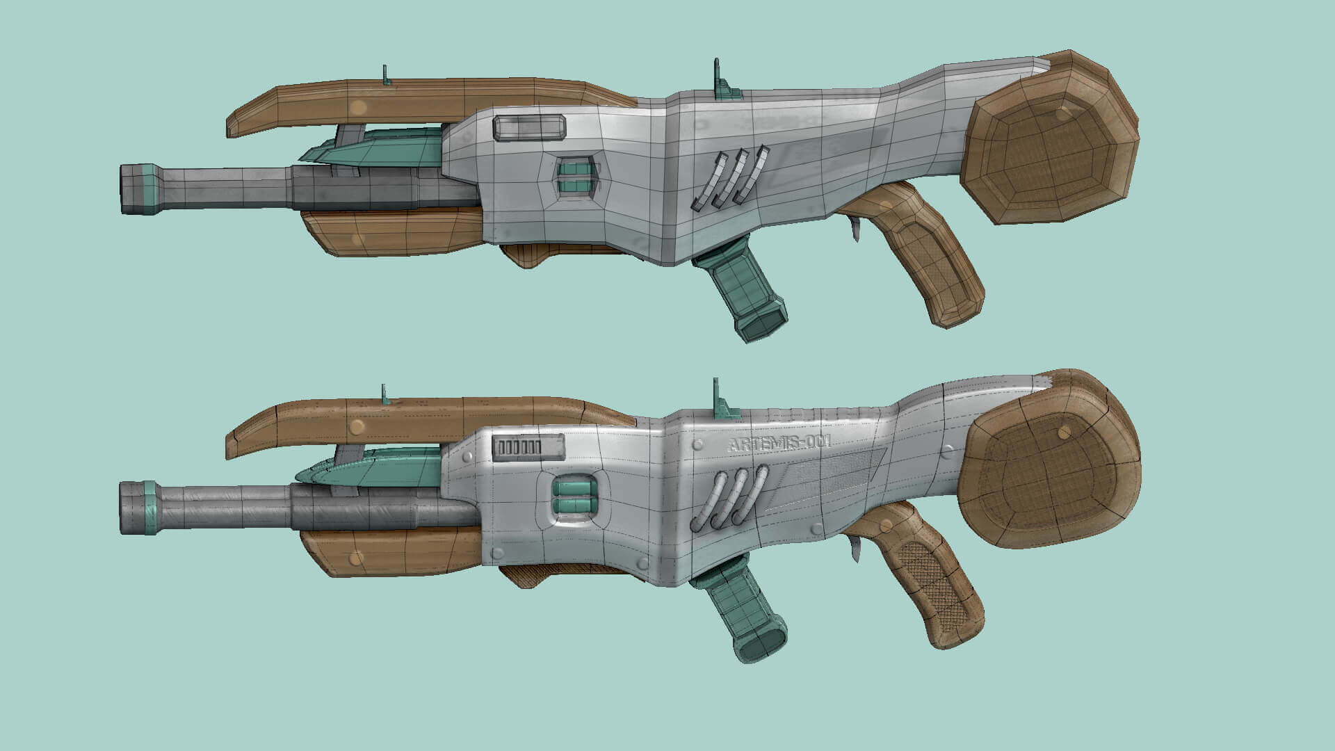Sci-Fi Gun 01 - Artemis 3D Model by gsommer