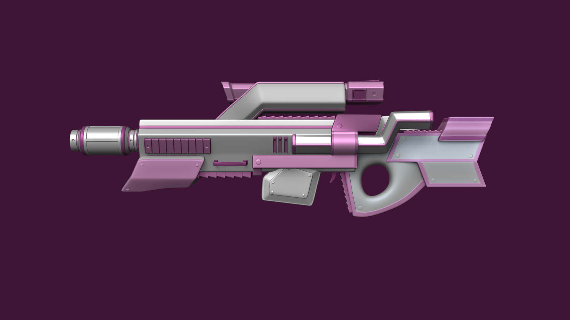 Sci-Fi Gun 04 - Female Assault Rifle 3D Model by gsommer