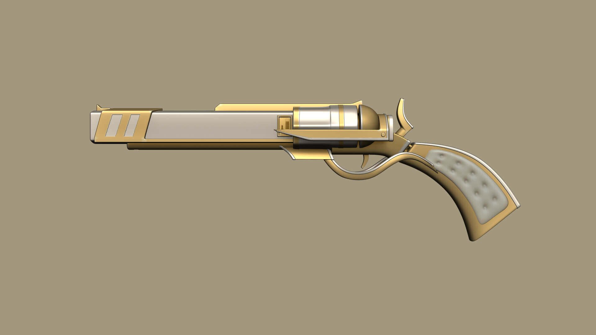 Gold Revolver Gun