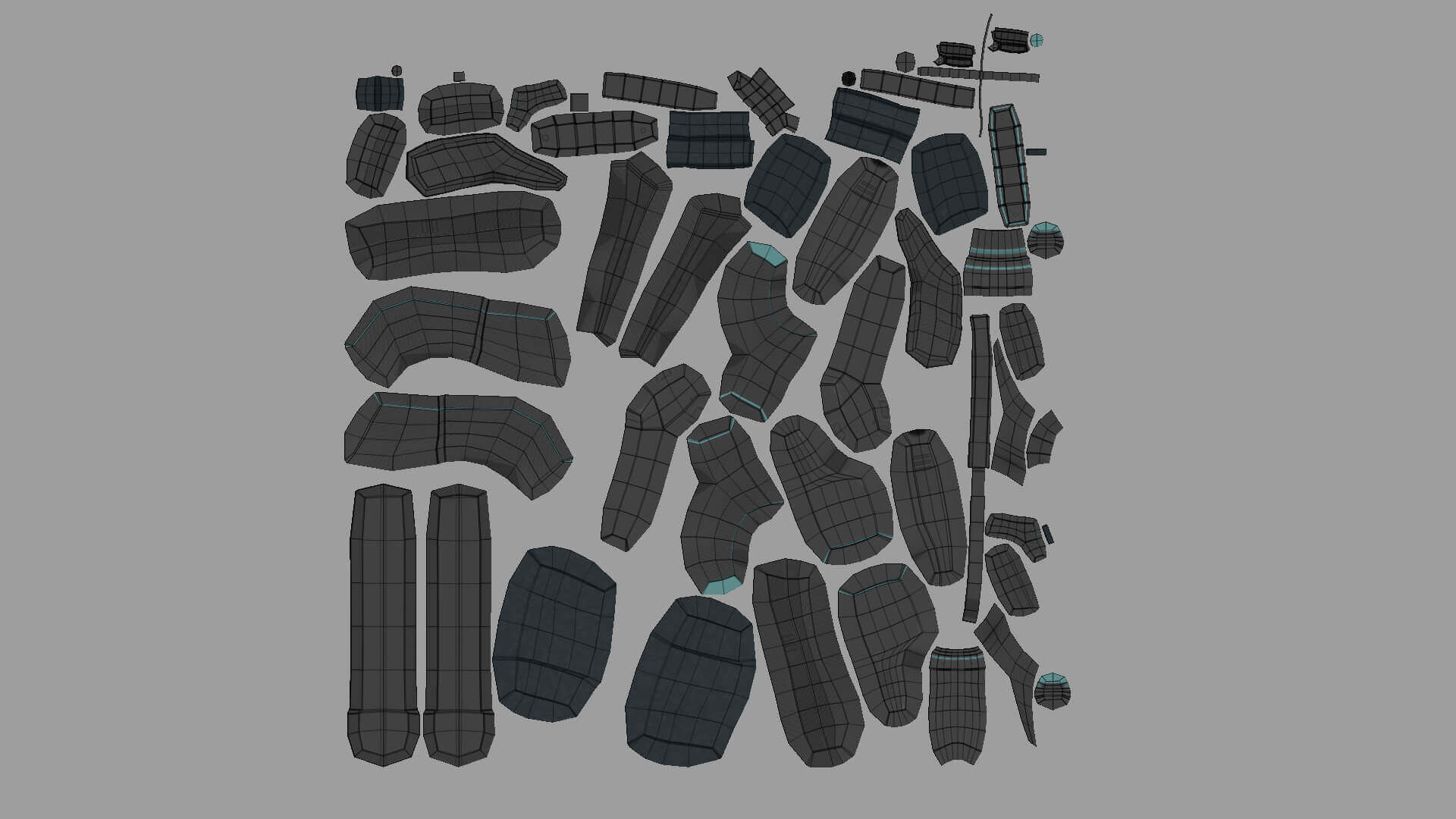 Sci-Fi Gun 09 - Carbon Fiber P90 3D Model by gsommer