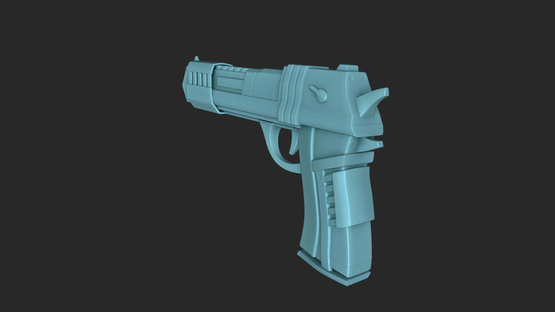 Sci-Fi Gun 11 - Golden Desert 3D Model by gsommer
