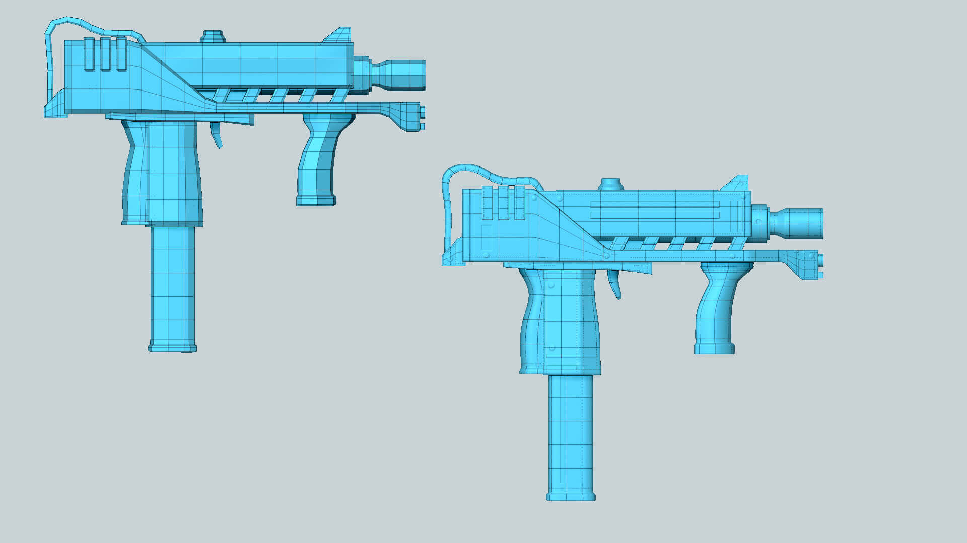 Sci-Fi Gun 16 - Mac10 3D Model by gsommer