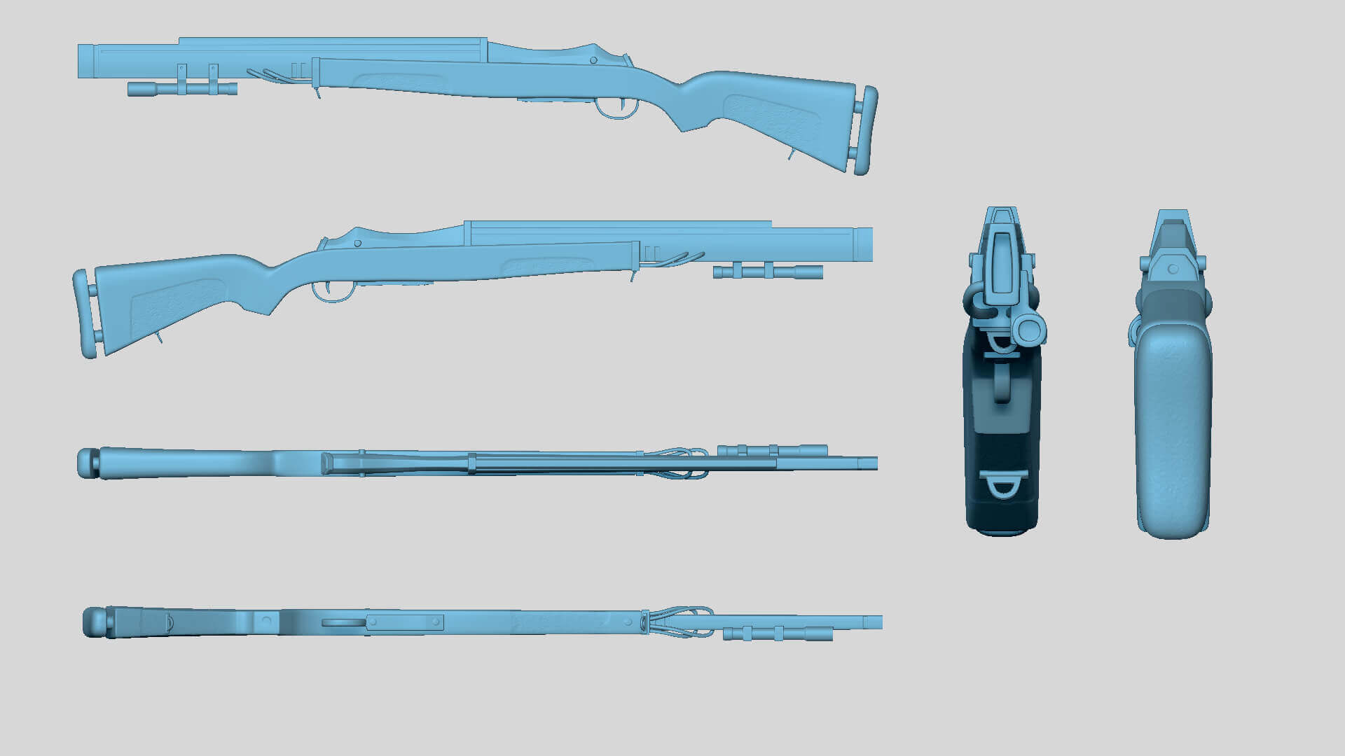 Sci-Fi Gun 18 - M1 Garand 3D Model by gsommer