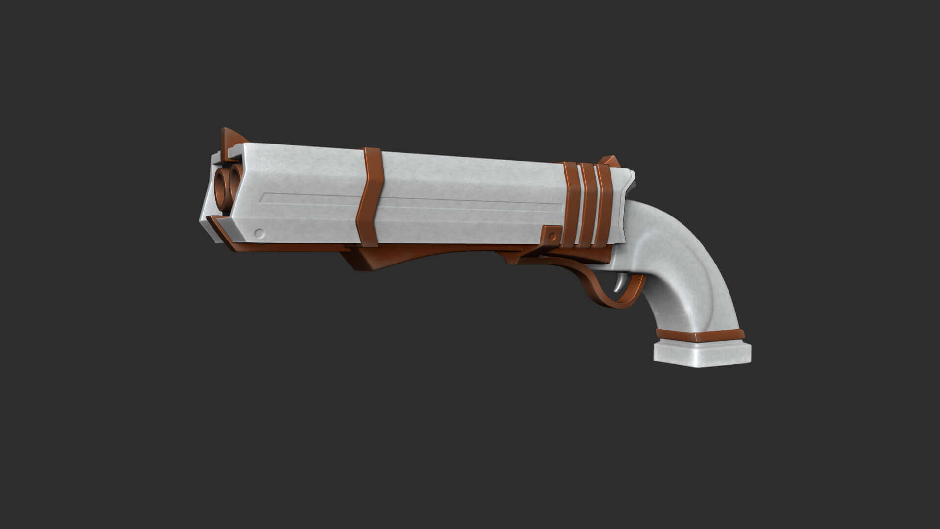 Sci-Fi Gun 19 - Short Shotgun 3D Model by gsommer