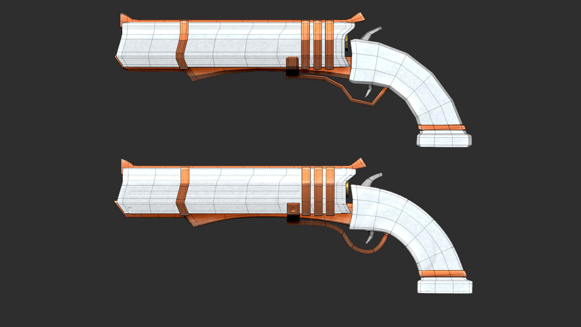 Sci-Fi Gun 19 - Short Shotgun 3D Model by gsommer