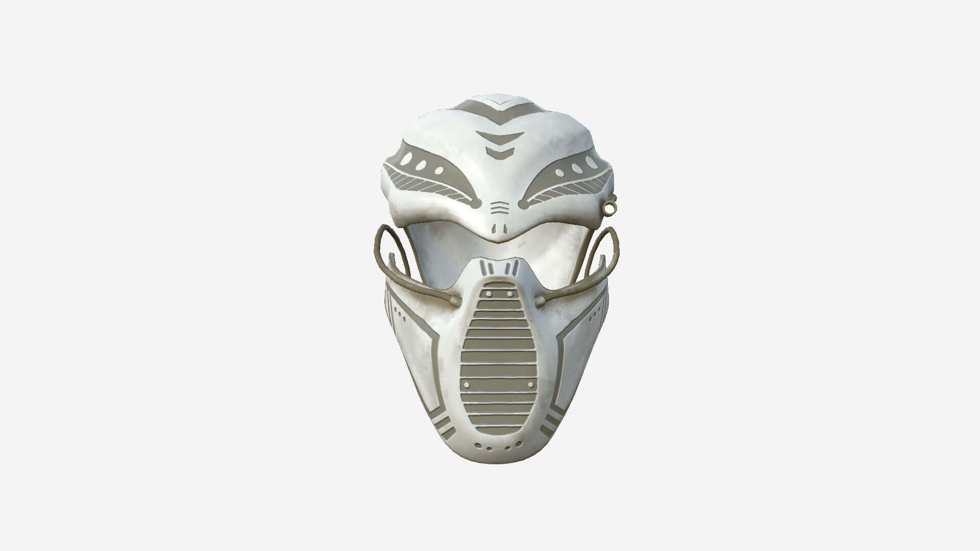 Sci-Fi Ninja Mask A 05 - Full White 3D Model by gsommer