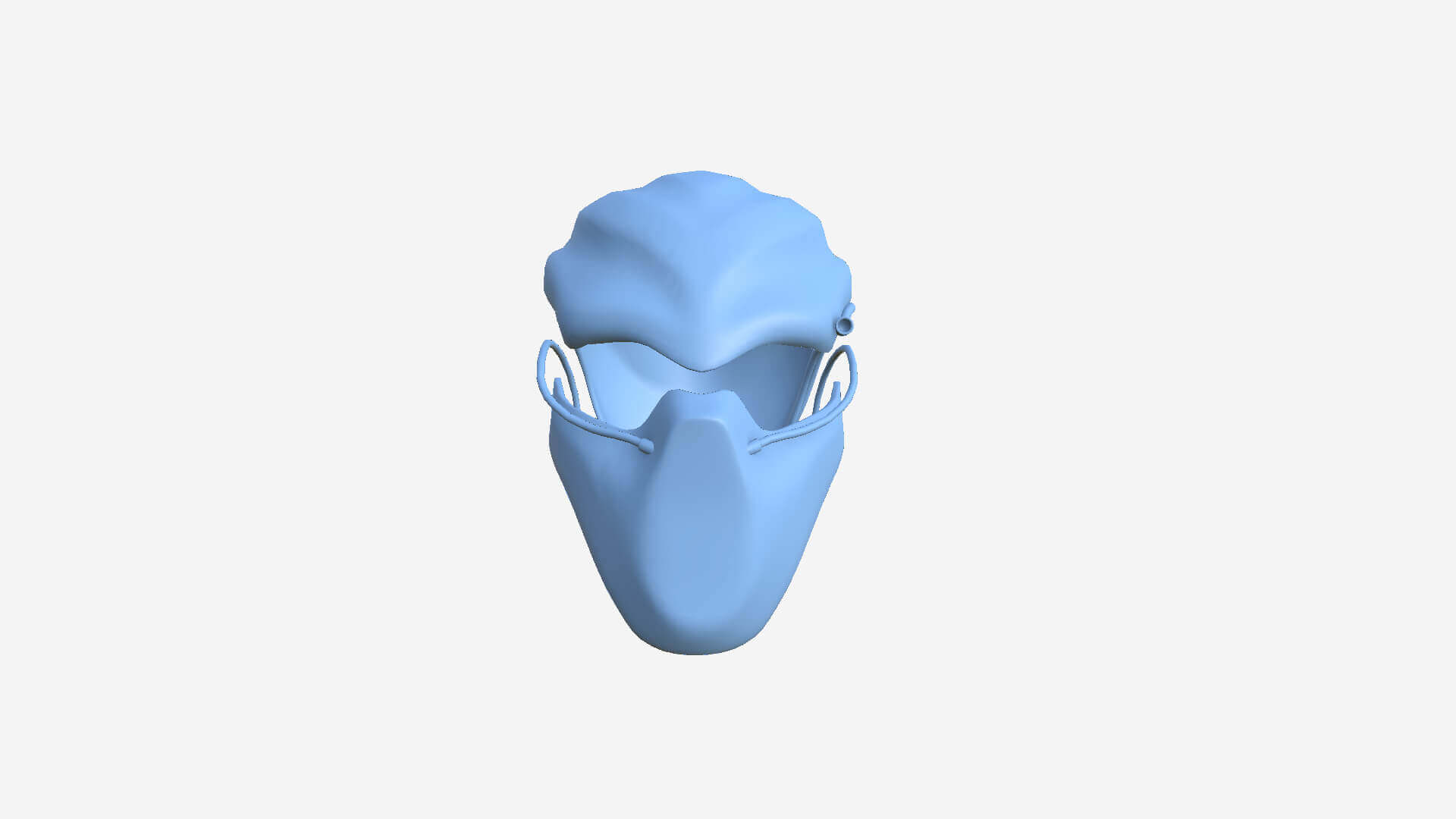 Sci-Fi Ninja Mask A 05 - Full White 3D Model by gsommer