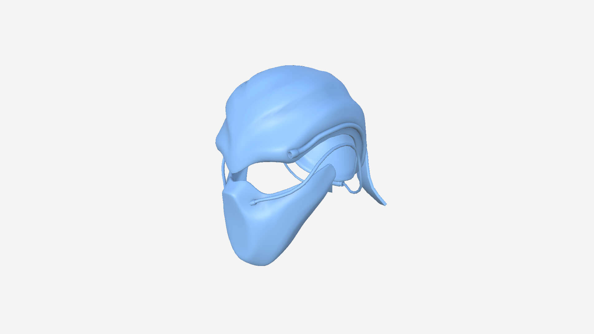 Sci-Fi Ninja Mask A 06 - Black and Gold 3D Model by gsommer