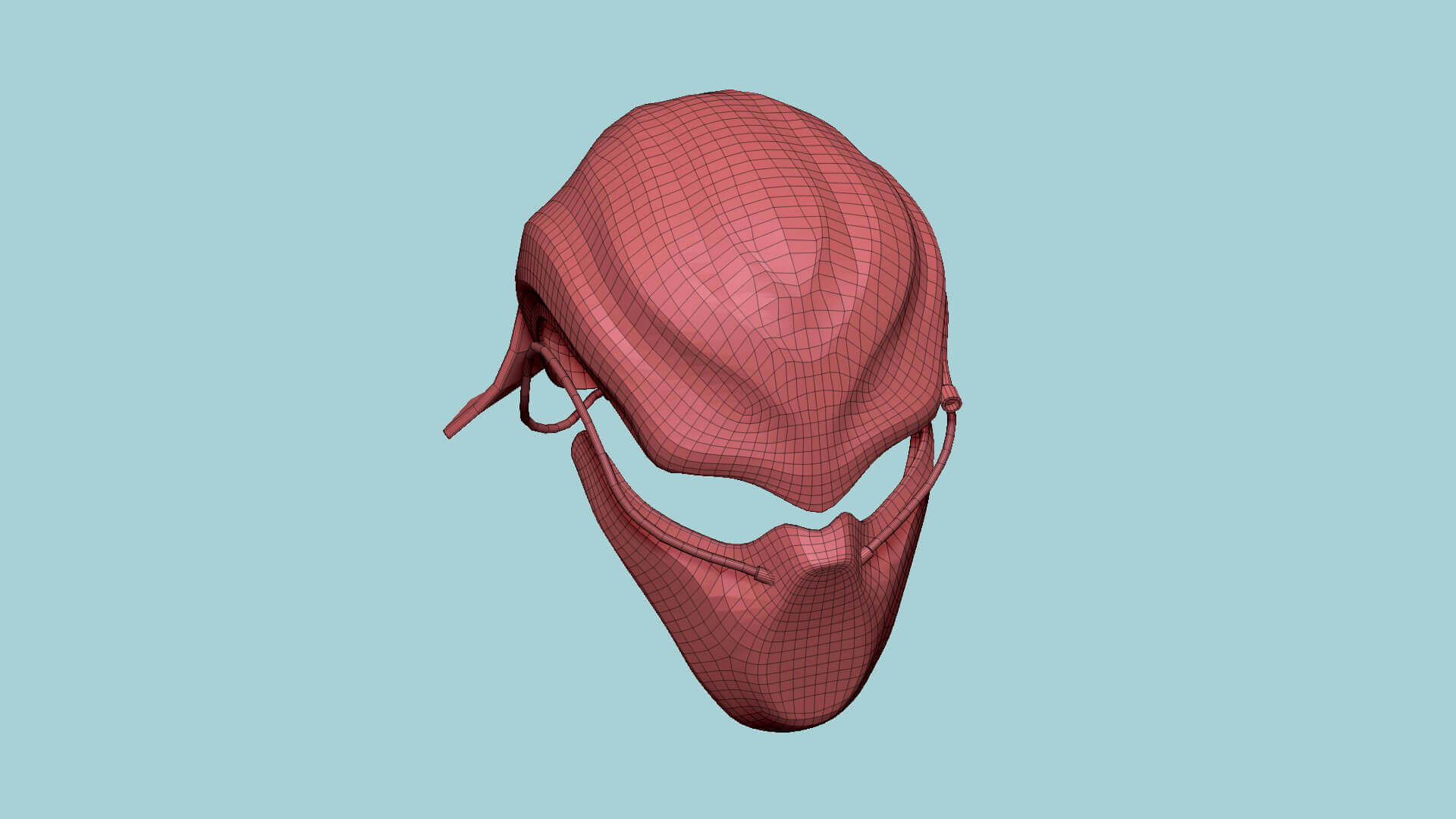 Sci-Fi Ninja Mask A 06 - Black and Gold 3D Model by gsommer